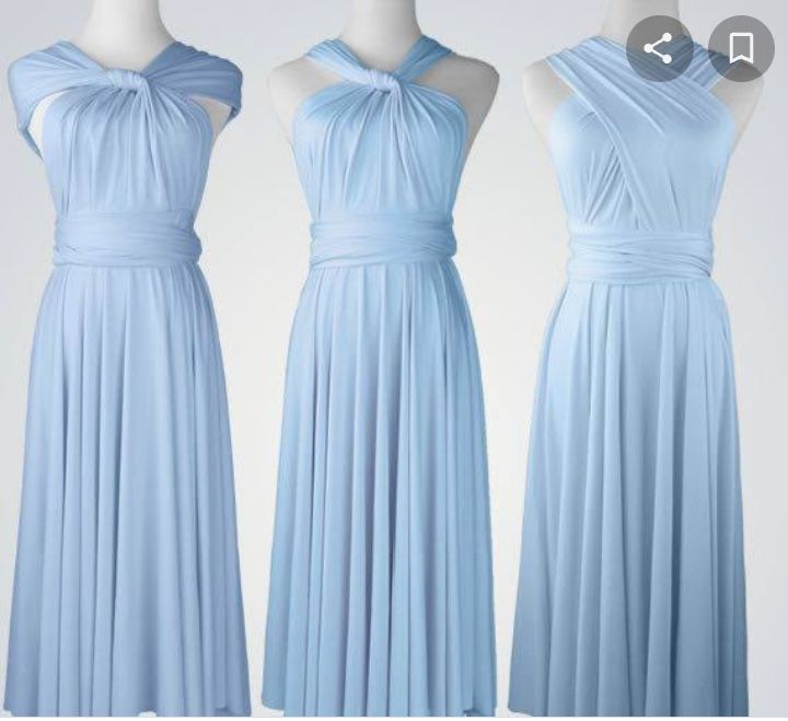 POWDER BLUE Infinity Dress with Attached Tube Kids-Adult Floorlength ...