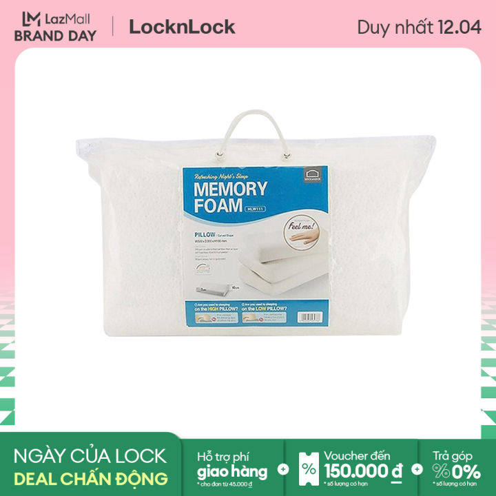 [Voucher 20K} Gối cong Memory Foam Lock&Lock HLW111 chất liệu mút hoạt ...