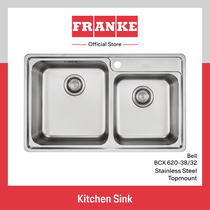 FRANKE Double Bowl Stainless Steel Kitchen Sink BCX 620-38/32 | Lazada PH