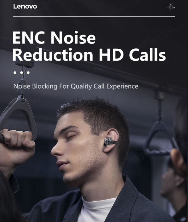 Original Lenovo Thinkplus X20 Wireless Bluetooth Headset 5.2 Ear Clip Headphones Touch Control ...