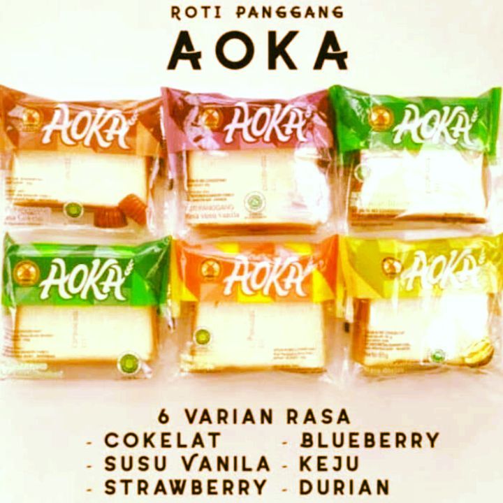 Roti Panggang Aoka all varian rasa 60gram karton/ecer | Lazada Indonesia