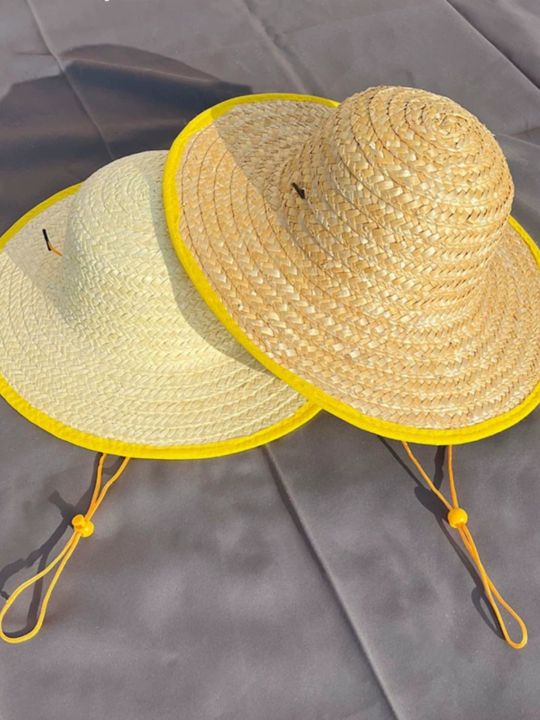 Kids Wheat-Straw Hat Outdoor Sun-Shade Sun Protection Male and Female ...