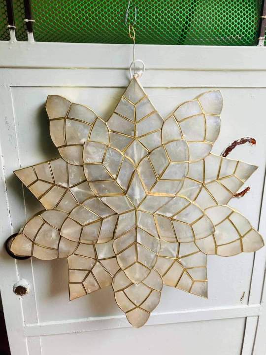 Capiz Parol White flower 14inches | Lazada PH