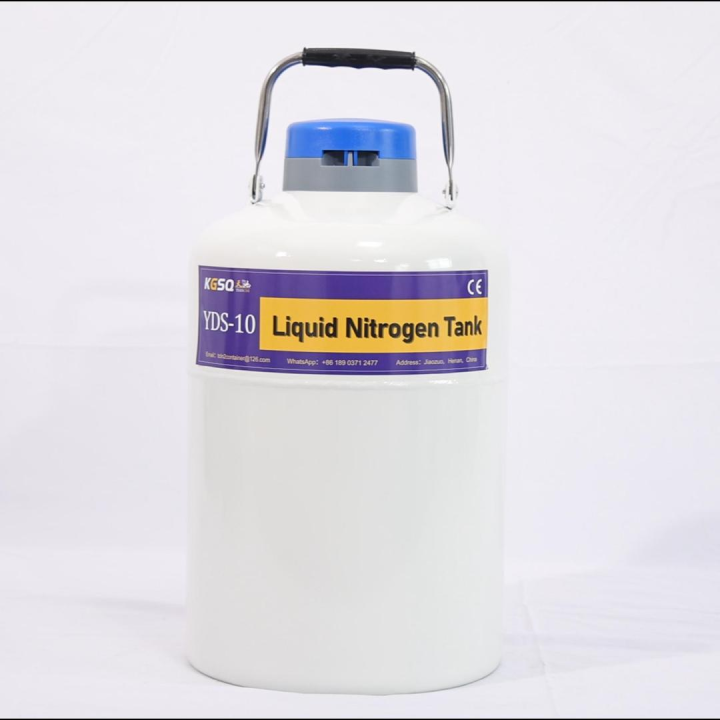 Liquid Nitrogen Tank 10L Liquid Nitrogen Dewar Cryogenic Semen Storage ...