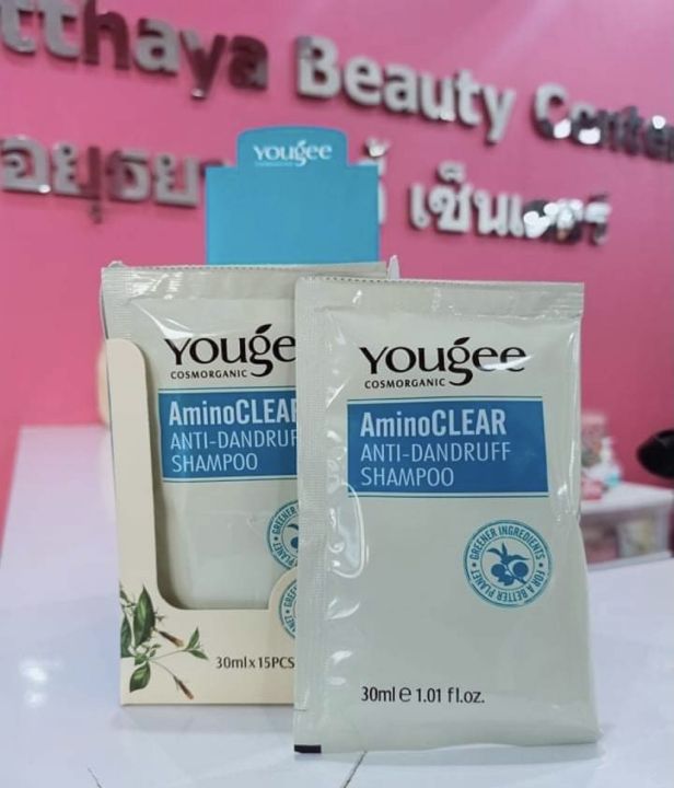 Yougee AminoClear Anti-Dandruff Shampoo 30ml. ยูจี แชมพูขจัดรังแค ...