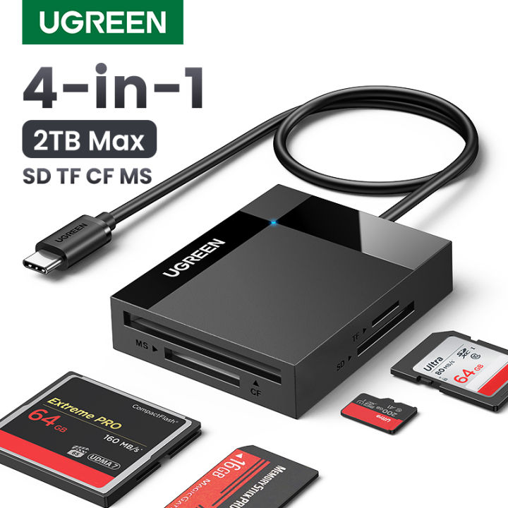 UGREEN 4 in 1 USB 3.0 Card Reader for Digital Memory Cards TF SD Micro ...