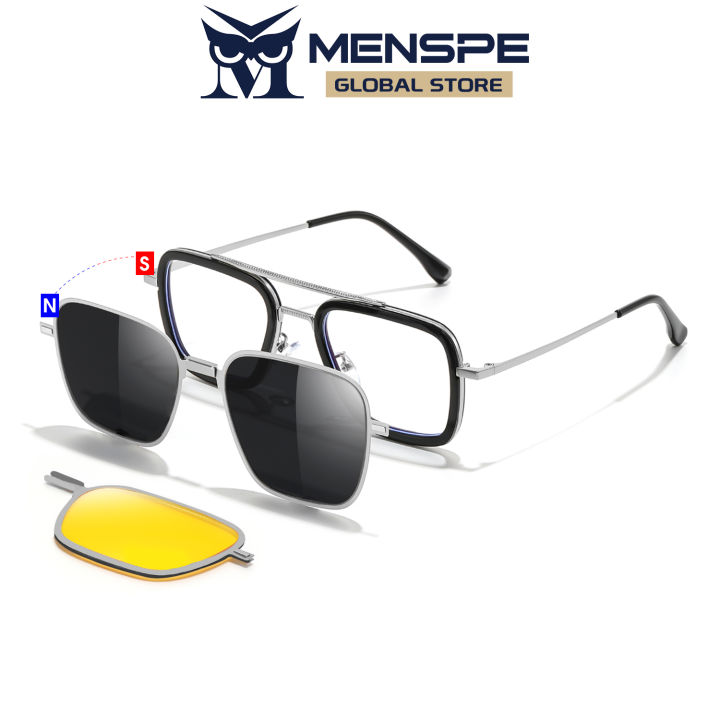 MENSPE 3 In 1 Sunglasses Men Polarized Sunglasses Night Vision Eyewear ...