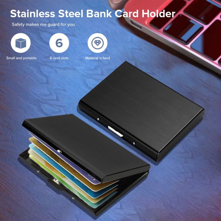 Ready Stock Stainless Steel Card Box Pvc Credit Card Box Men's Metal ...