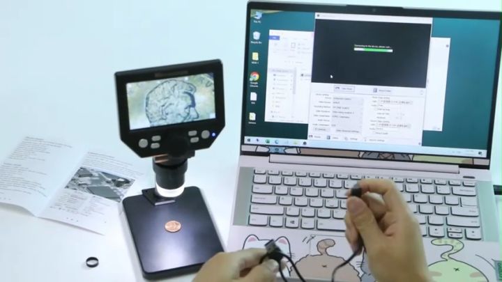 Digital Microscope G1000 Portable Electronic Video Soldering Microscope ...