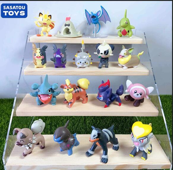 Pokemon figures Zubat Meowth Togedemaru Morpeko Gible Growlithe Zorua ...