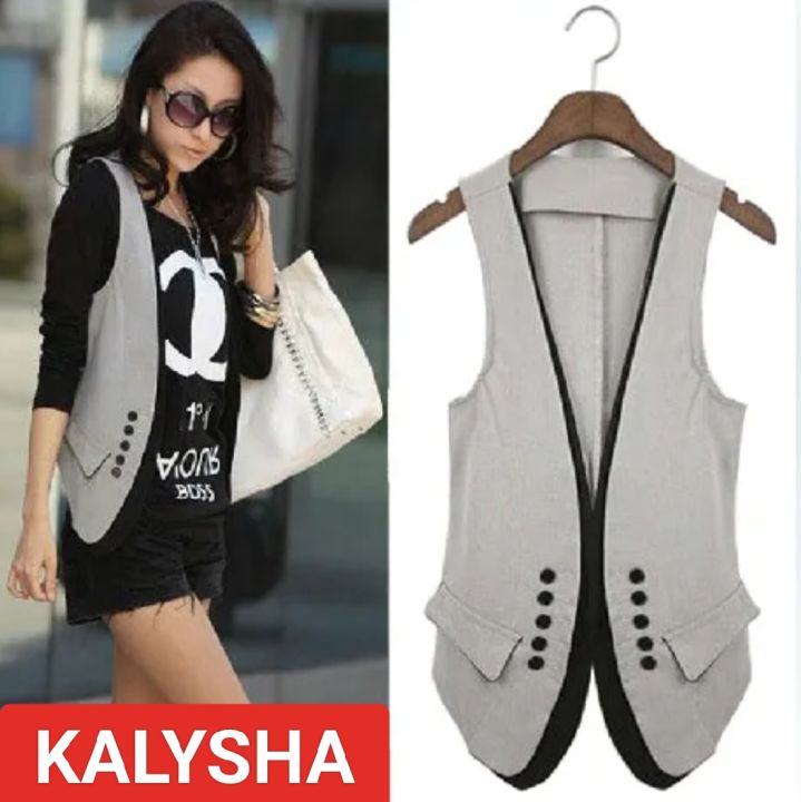 Rompi blazer kalysha wanita keren | Lazada Indonesia