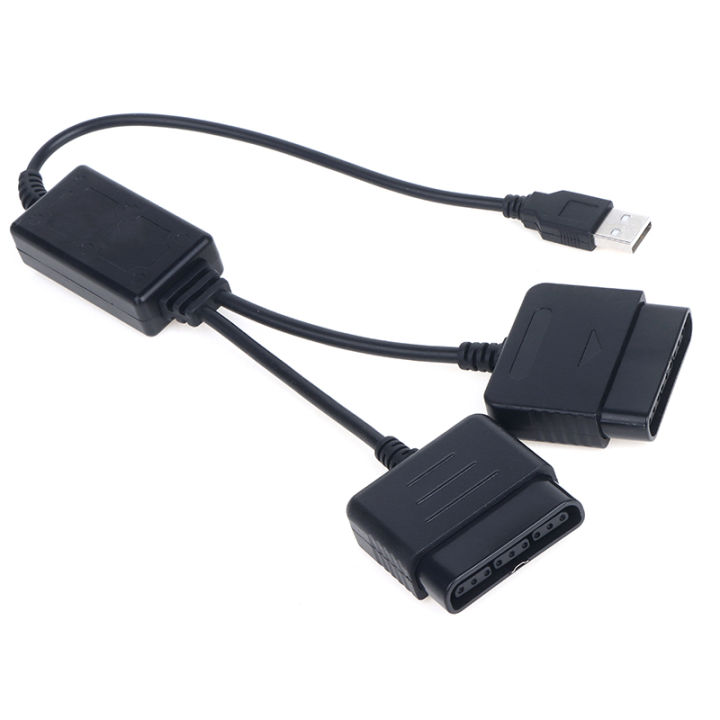 For PS2 PlayStation 2 GamePad To 3 PS3 Handle Cable Adapter PC USB ...