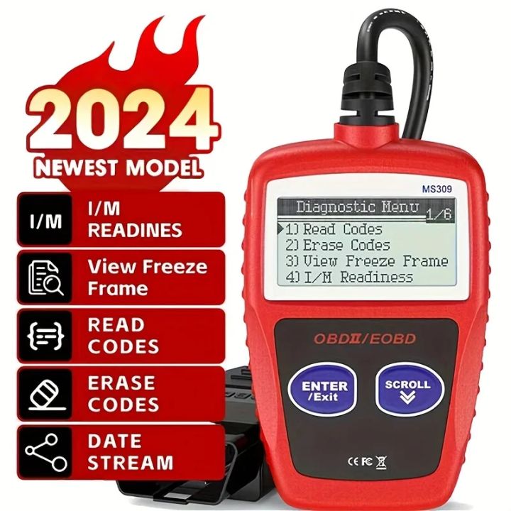 Advanced Car Diagnostic Tool Plus - Upgraded MS309 OBD2 OBDII EOBD ...