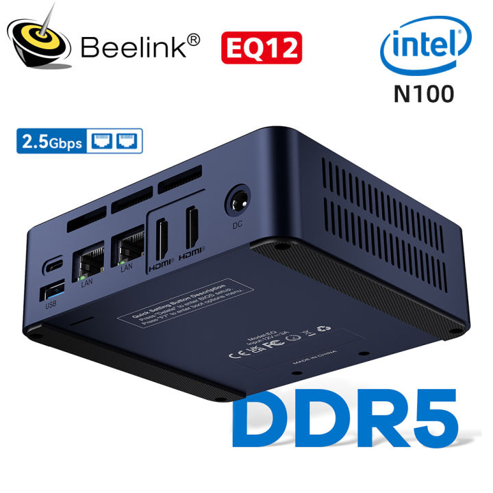 Beelink Mini PC EQ12 N100 Intel Alder Lake-N100 12th Gen 4 Cores 3.4 GHz Processor Pre-installed ...