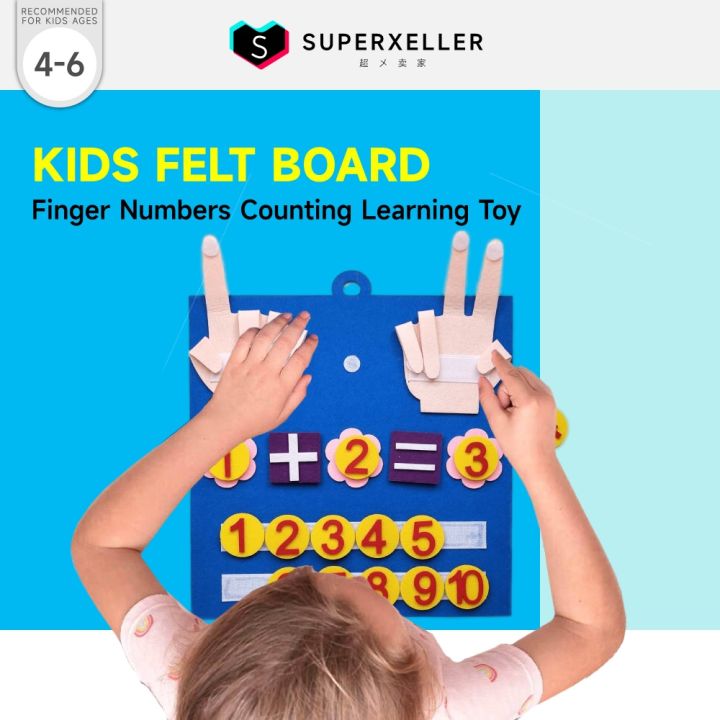 Felt Board Finger Numbers Counting Toy Number Counting Toy for Kids ...