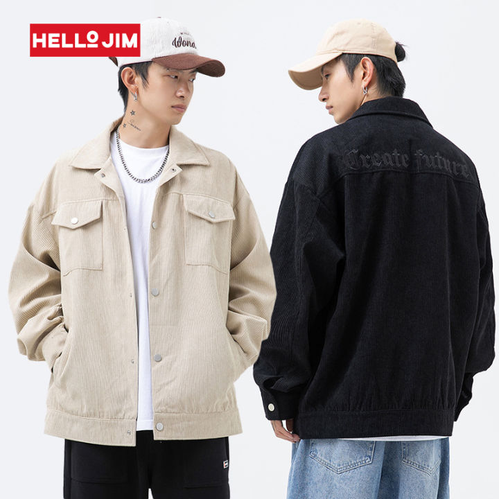 HELLO JIM corduroy Jacket men 2022 new style Korean Oversize Jacket For ...
