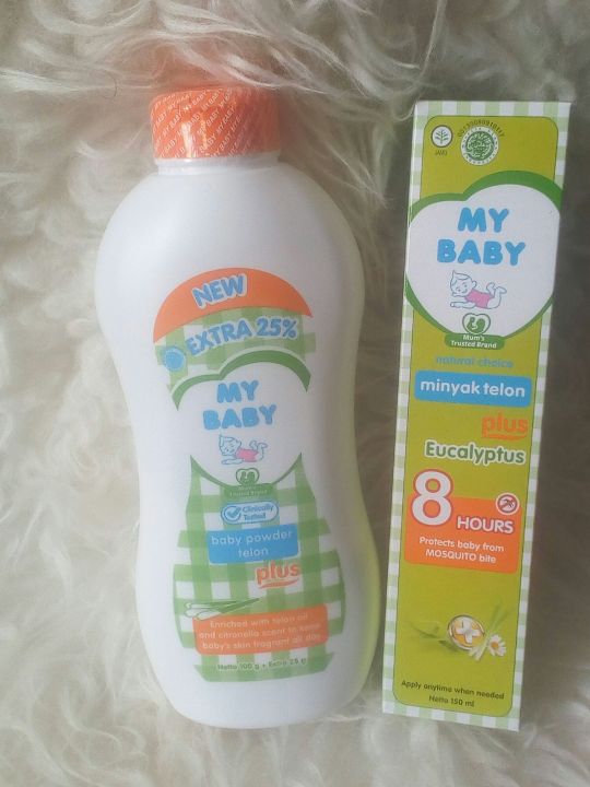 My Baby PROMO MURAH paket Minyak telon 150 ml+My baby powder telon plus ...