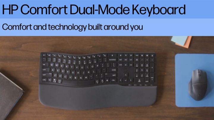 HP 680 Comfort Dual Mode Programmable Wireless Bluetooth Keyboard ...