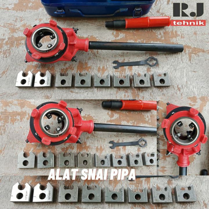 Alat Senai Pipa Manual 1/2" - 1.1/4 Snai Drat Set Membuat Drat Luar ...