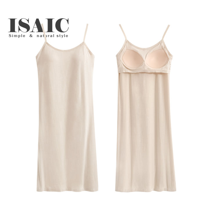 Mid Length Long Length Underwear All-in-One Bra Strap Chest Pad Inner ...