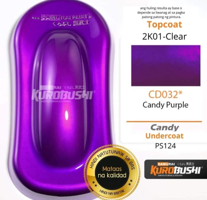 SAMURAI SPRAY PAINT CANDY PURPLE CDO32* ( CANDY COLORS) 400ML | Lazada PH