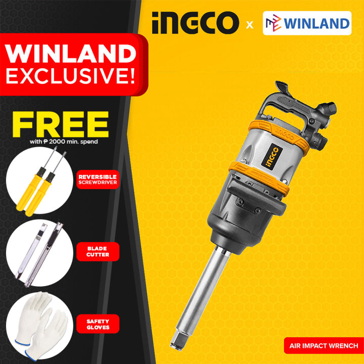 INGCO by Winland Air Impact Wrench 1" Square Drive AIW11222 ING-PT ...