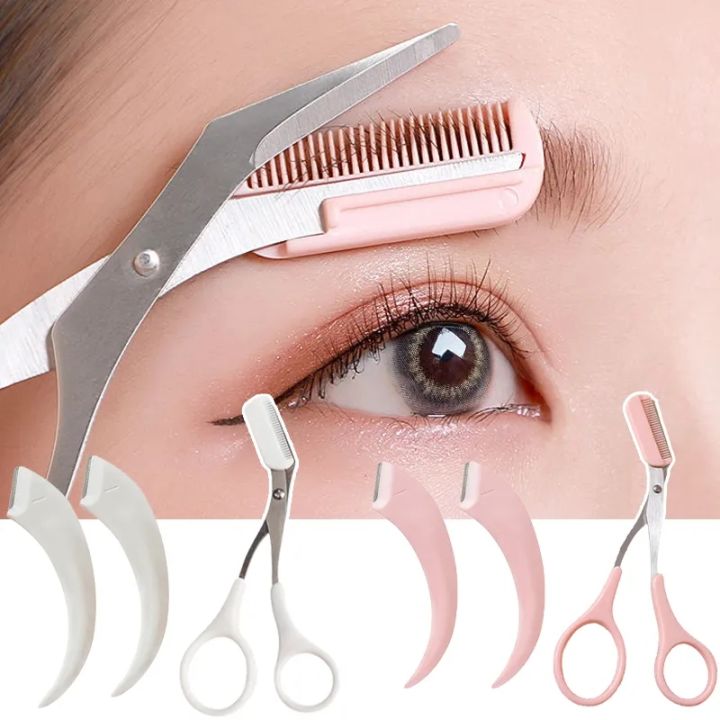 1/2pc Professional Eyebrow Scissor with Comb Brow Eyebrow Trimming ...