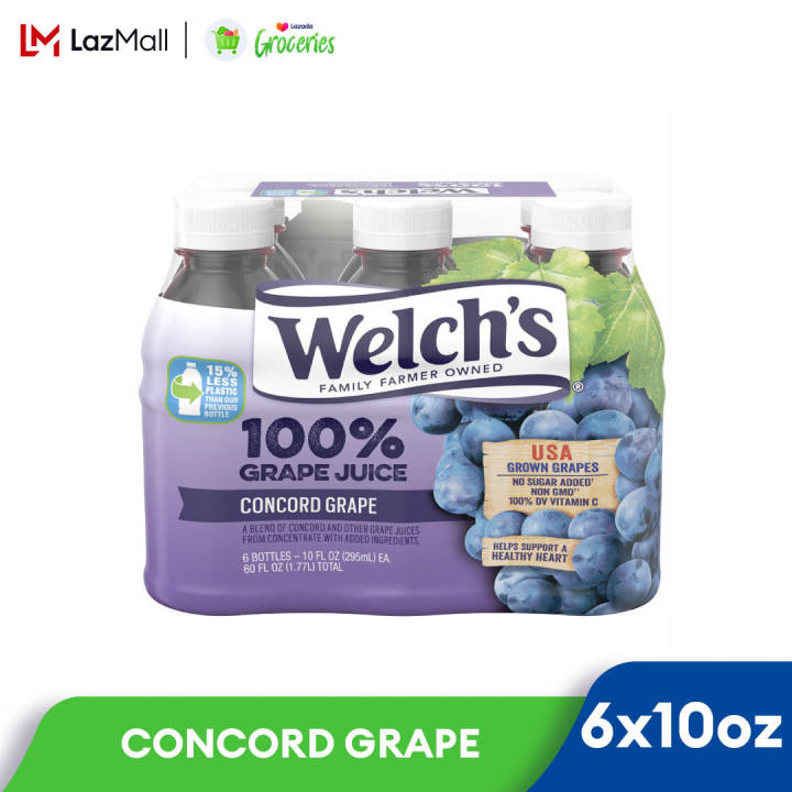 Welchs 100% Purple Grape Juice 10OZ x 6 Packs (PET) | Lazada
