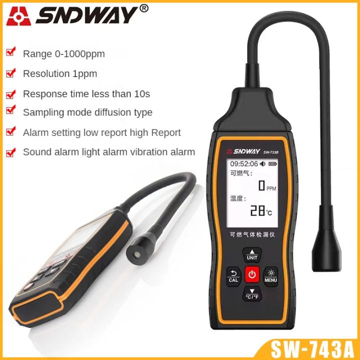 SNDWAY SW-743A Halogen Leak Detector Refrigerant Gas Car Air ...