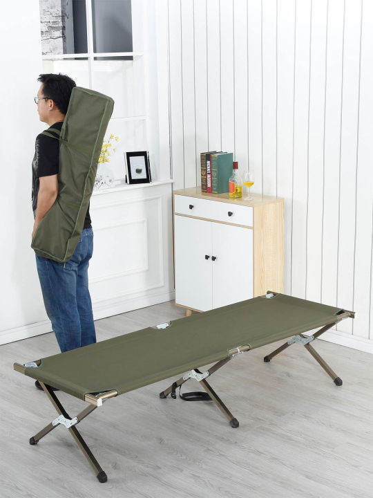 Portable Aluminum Folding Bed Single Person Travel Camping Outdoor ...