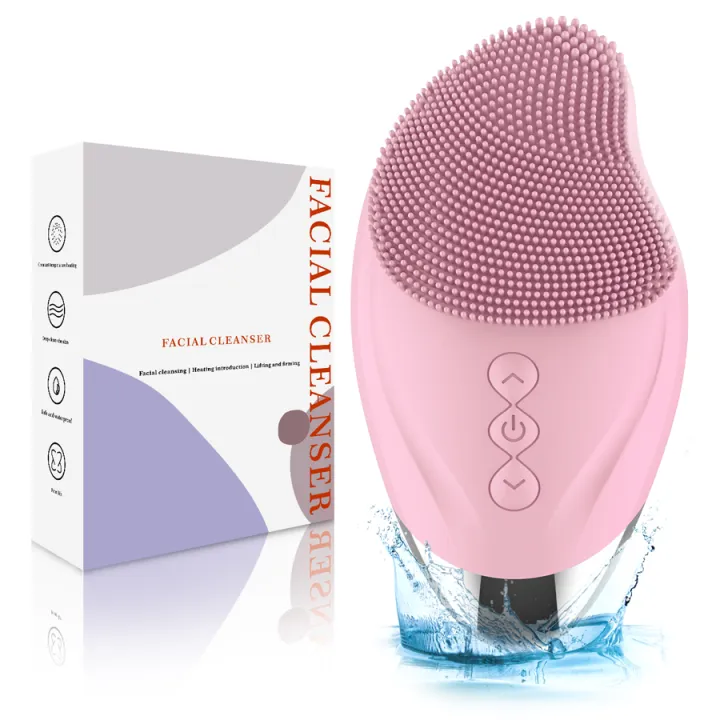 Facial cleansing electric cleansing brush ultrasonic silicone facial cleanser deep pore ...