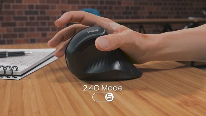 UGREEN Dual-mode Vertical Mouse Mice 2.4G & Bluetooth 5.0 Up to 4000DPI ...