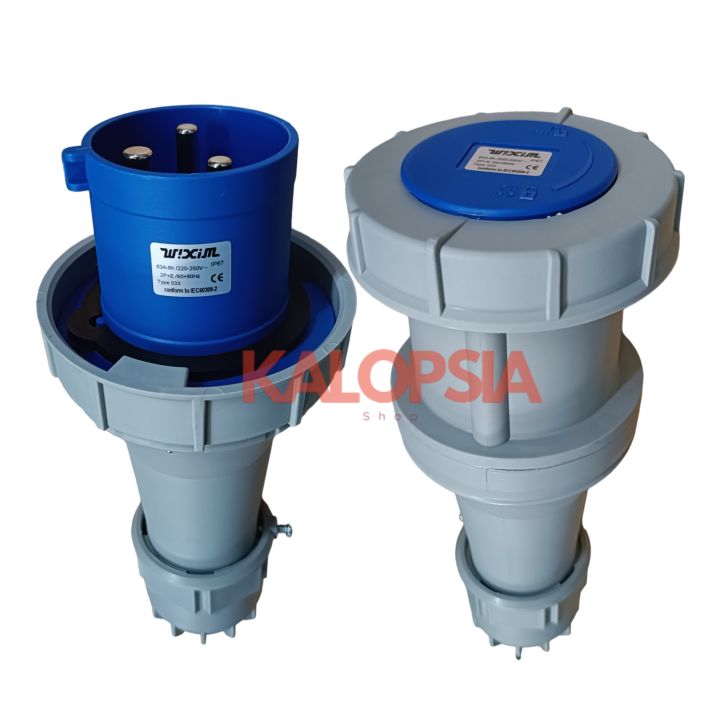 WIXIM Industrial plug, industrial socket 63A 3Pin, Male and female ...