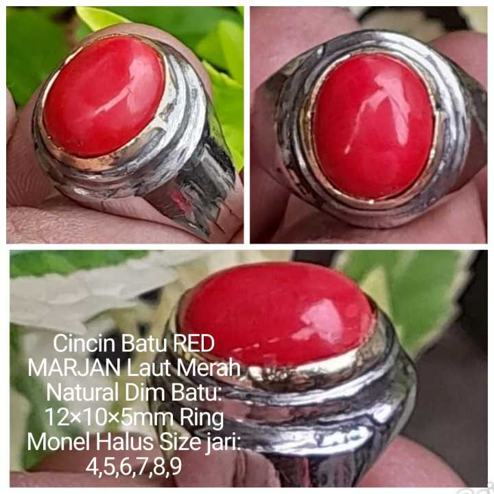CINCIN BATU RED MARJAN CRYSTAL NATURAL ALAM | Lazada Indonesia