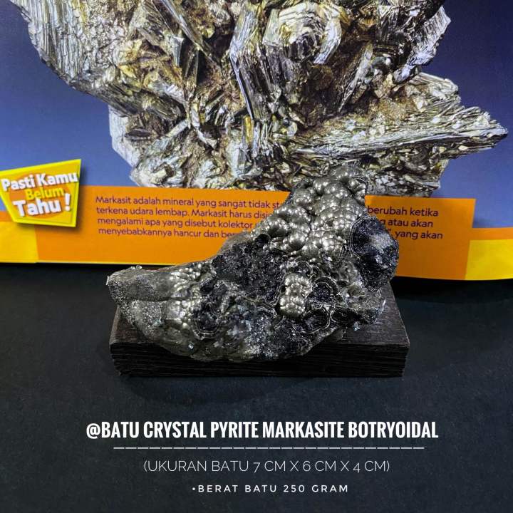 Bongkahan Crystal Pyrite Botryoidal Natural L74 atau Batu Kristal ...