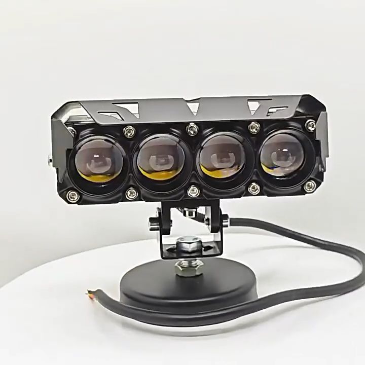 New Motorcycle Mini Light Dual Color 80w Super Bright Light 2/3/4Eyes ...
