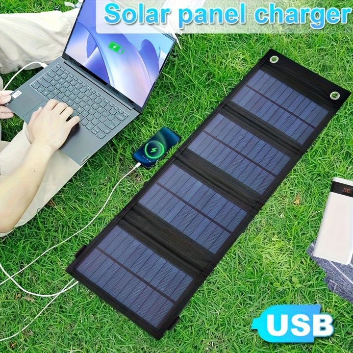 1pc USB Foldable Solar Panel Portable Flexible Small Waterproof 5V ...