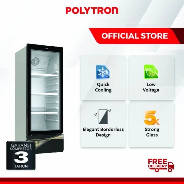 (Invoice) POLYTRON SHOWCASE LEMARI ES PENDINGIN SCN187 RAK 3 | Lazada ...