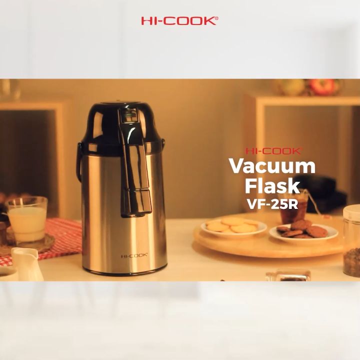 Hi-Cook Vacuum Flask Thermos / Termos Air Stainless 2.500ml - VF 25R ...