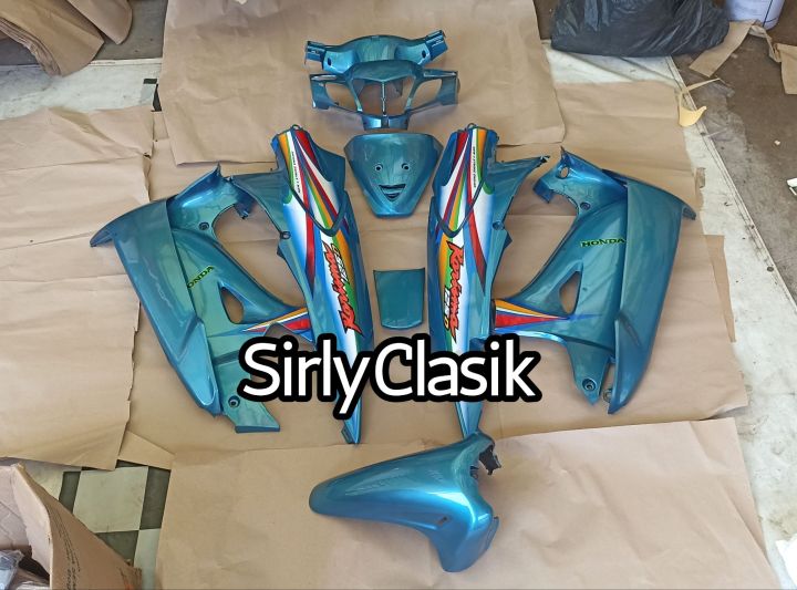 Cover Body Fullset Halus Honda Karisma 125 D Warna Biru Relaxa | Lazada ...