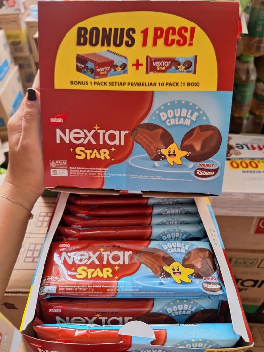 New Nextar Star Double Cream Rasa Chocolate ( 1box isi 10pcs) | Lazada ...