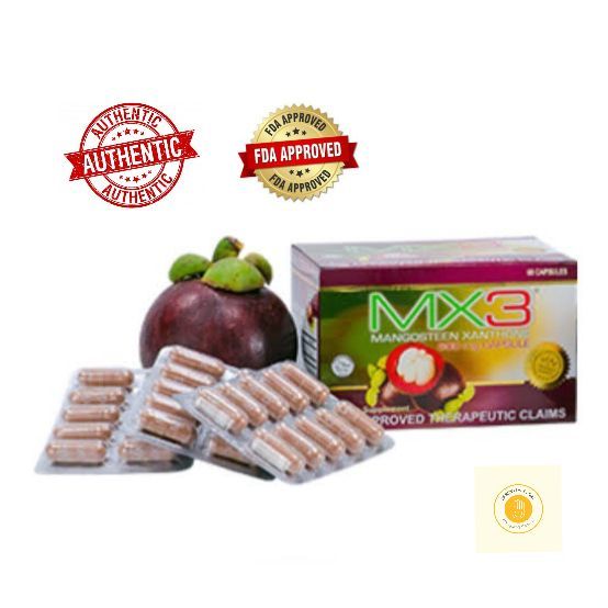 Mx3 capsule 500mg (mangosteen xanthone) natural dietary supplement for adult sold by 10's ...