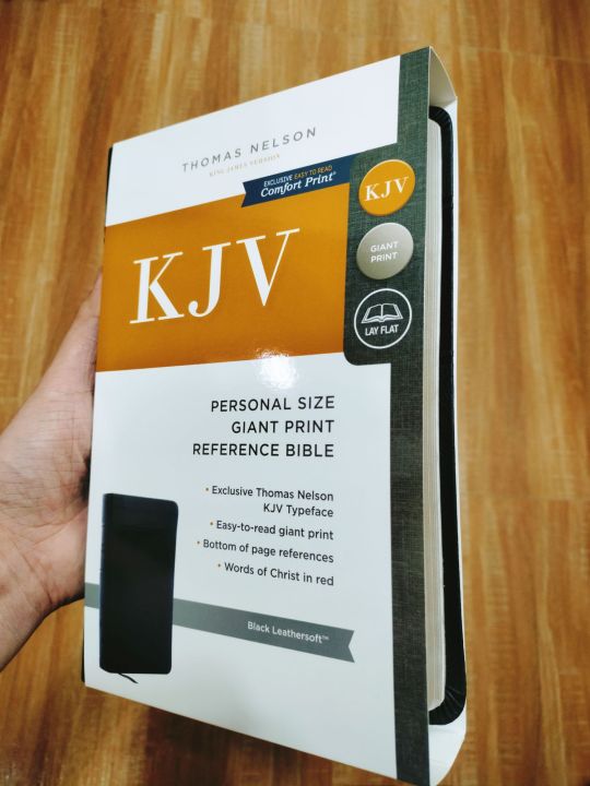 GIANT PRINT LEATHER SOFT PULPIT BIBLE KJV FOR PREACHING - GOLD EDGE ...