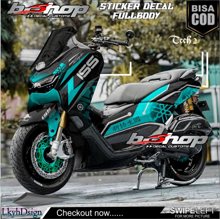 sticker decal full body nmax motif grafis block variasi banyak pilihan ...