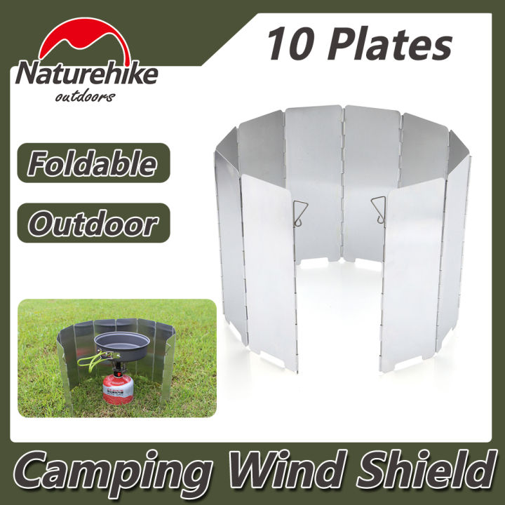 Naturehike Ultralight 10 Plates Outdoor Gas Stove Wind Shield Foldable ...