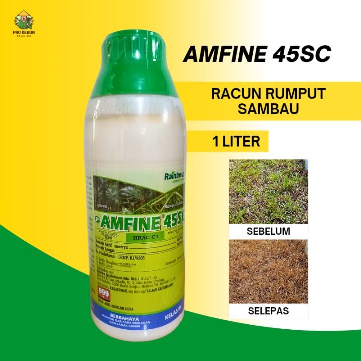 Amfine Herbicide Racun Rumput Sambau 1 Liter Racun Rumput Susu Racun ...