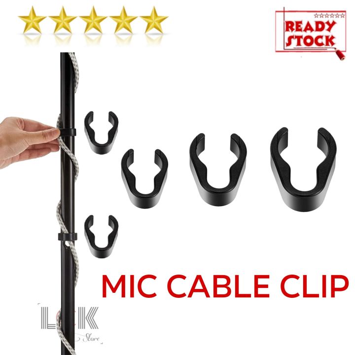 klip kabel mic stand -cable management hook clamps tiang stand | Lazada ...