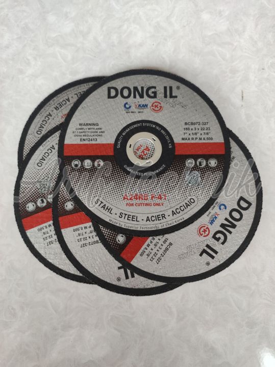 Cutting disc DONG-IL 7inch / Batu gerinda potong DONG IL 180×3mm 7 ...