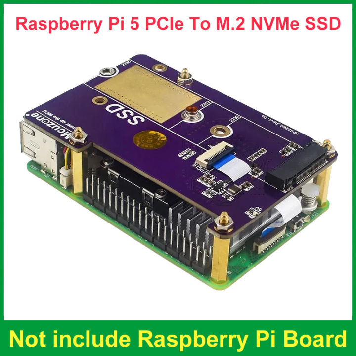 DIXSG PCIe To M.2 NVMe SSD HAT for Raspberry Pi 5 Support 2230 2242 ...