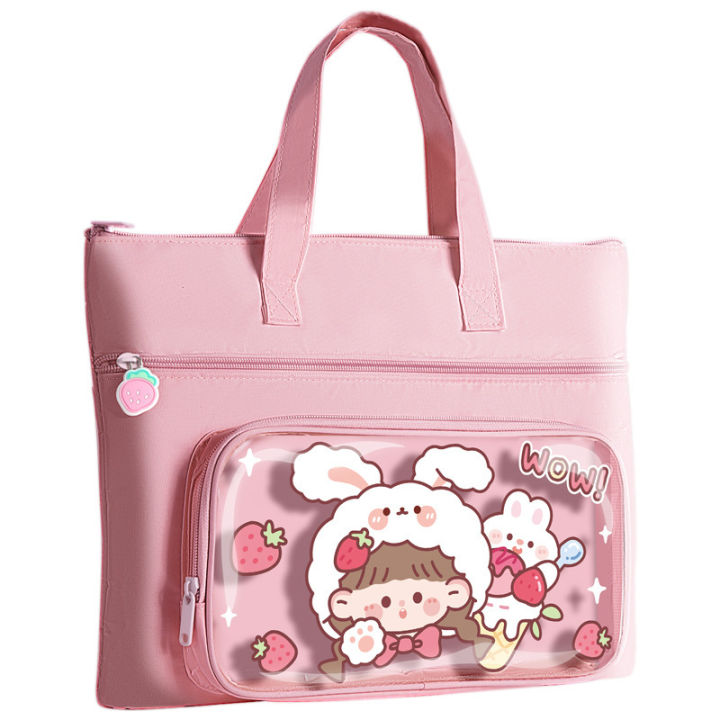 Cute elementary school student handbag carrying book bag Oxford cloth ...